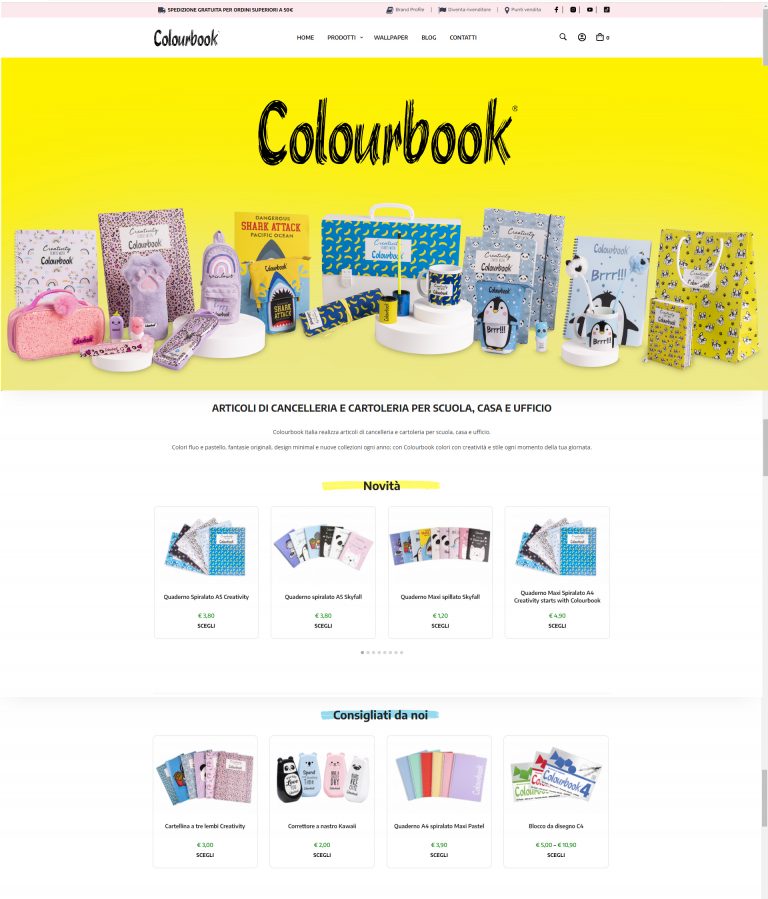 L’E-SHOP COLOURBOOK È FINALMENTE ONLINE! - BrandMaker